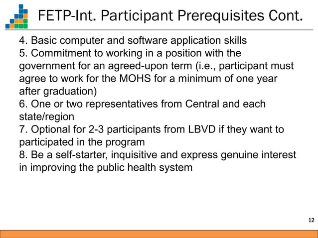 Myanmar fetp intermediate implementation plan | PPT