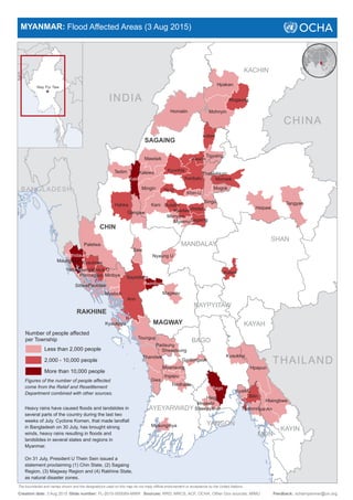 Myanmar flood affected areas 3 august 2015 | PDF