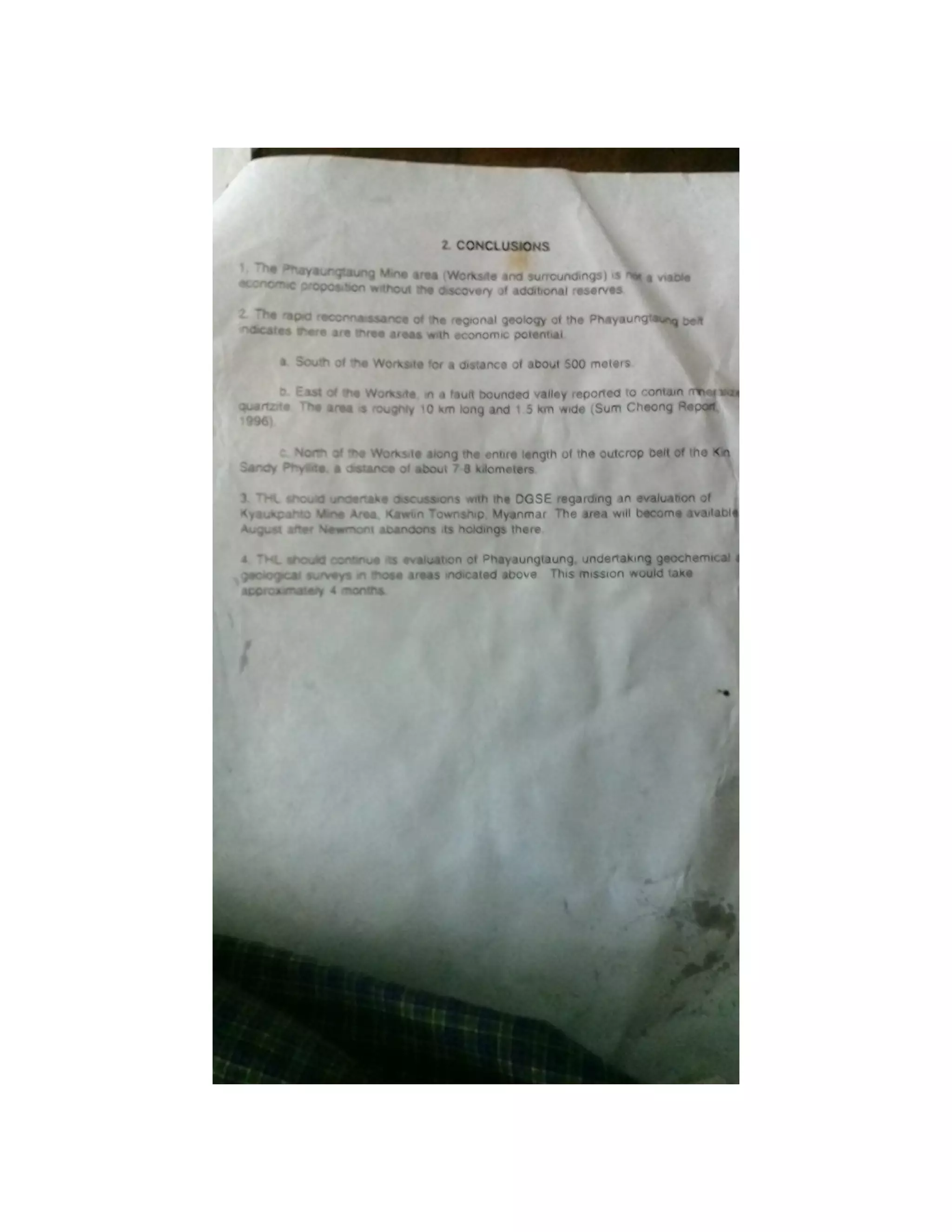 Myanmar Gold Geology Report Collection by Myo Aung Ex-Exploration ...