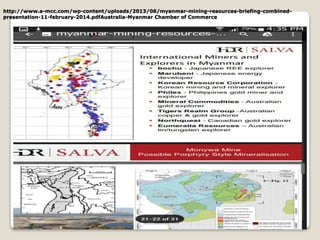 MAP TELLING THE STORY OF GOLD MINE IN MYANMAR | PPTX