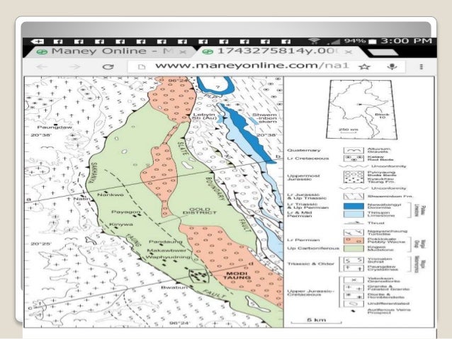 MAP TELLING THE STORY OF GOLD MINE IN MYANMAR