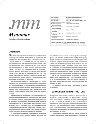 Myanmar ICT Overview | PDF