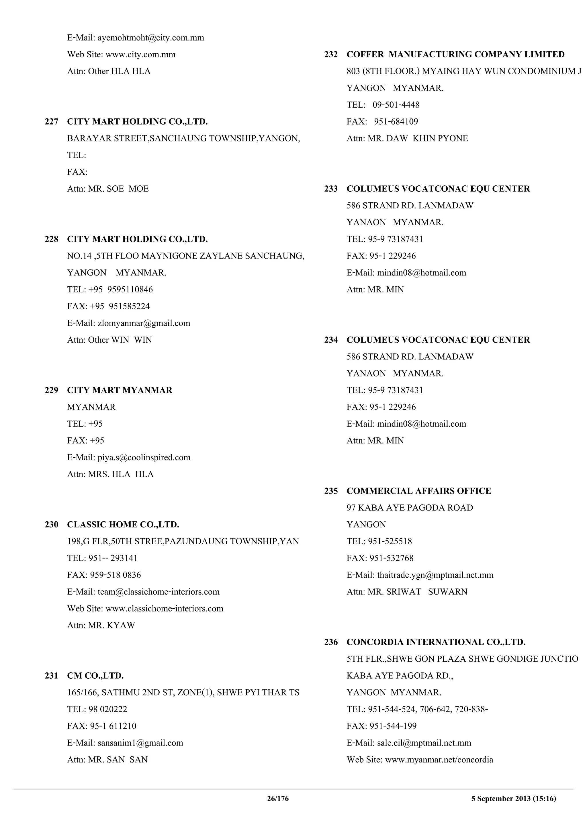 Myanmar importer list (1) | PDF