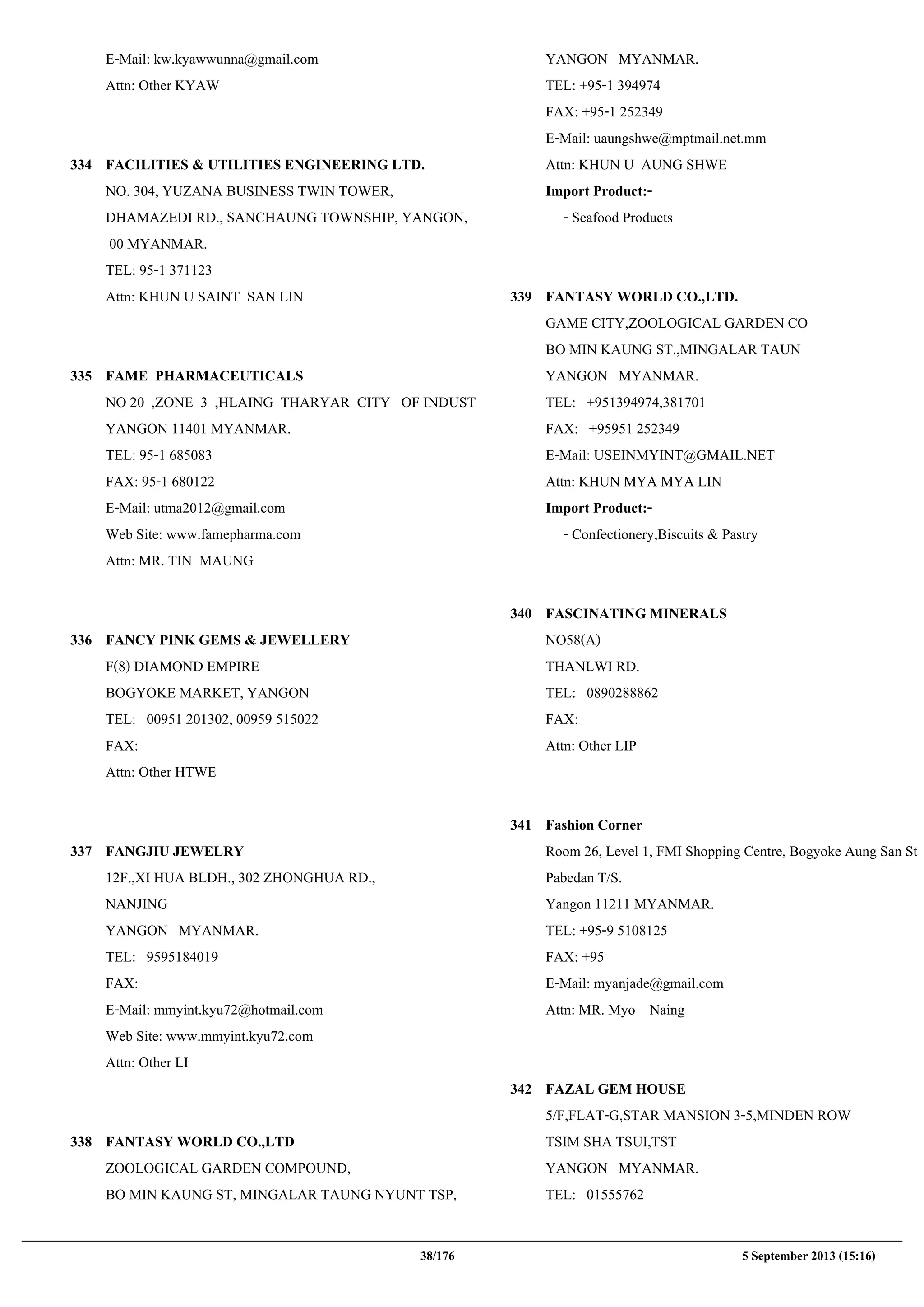 Myanmar importer list (1) | PDF