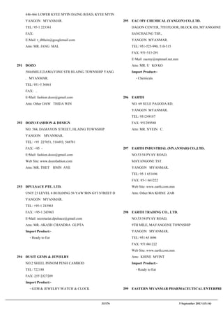 Myanmar importer list (1) | PDF