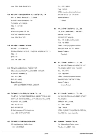 Myanmar importer list (1) | PDF