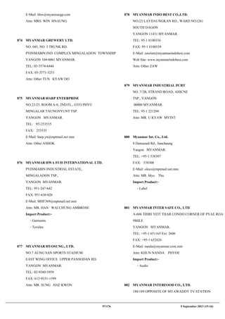 Myanmar importer list (1) | PDF