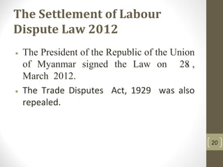 Myanmar labor law and practice2 | PPT