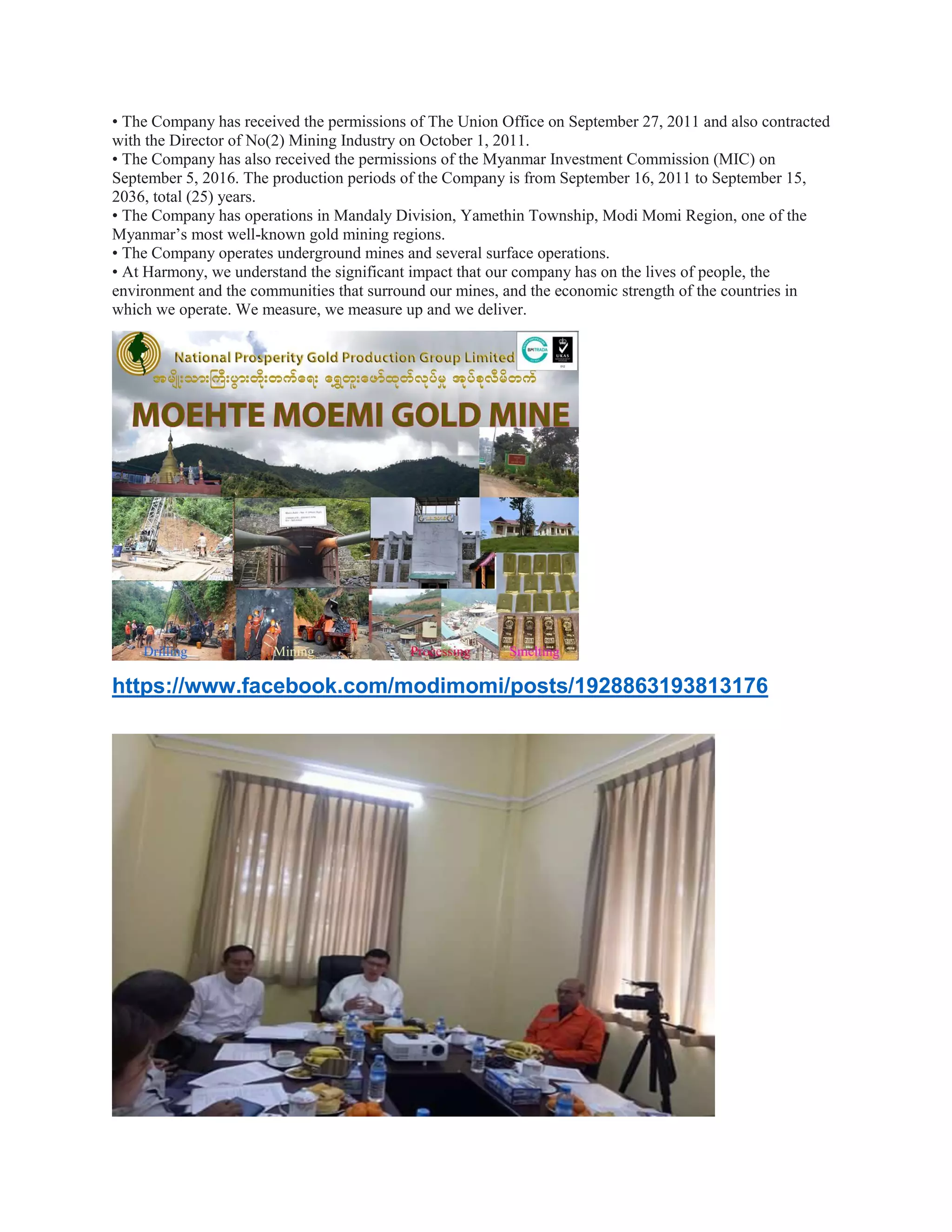 MYANMAR NPGPG MOEDI MOEMI GOLD MINE COLLECTON | PDF