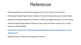 Myanmar syllable | PDF