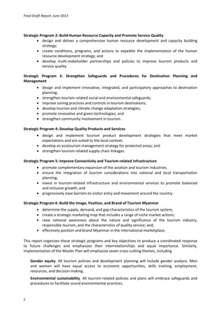 Myanmar tourism master plan 2013 2020 | PDF