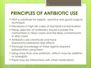 principles of antibiotics in surgery, ppt. | PPTX