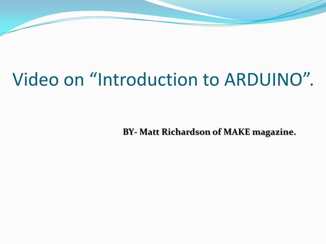 My arduino presentation | PPTX