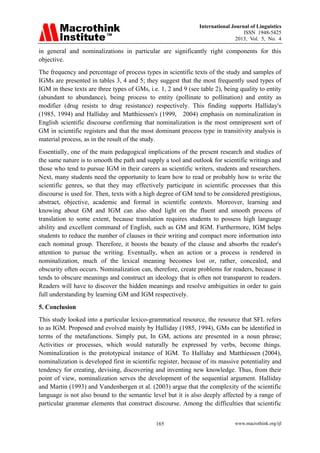 Ideational Grammatical Metaphor in Scientific Texts: A Hallidayan Perspective | PDF