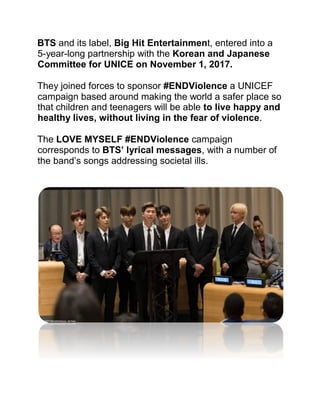 BTS' Love Myself Campaign | PDF