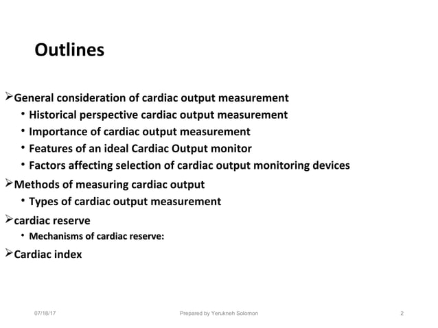 cardiac output measurment | PPT | Heart and Cardiovascular Diseases ...