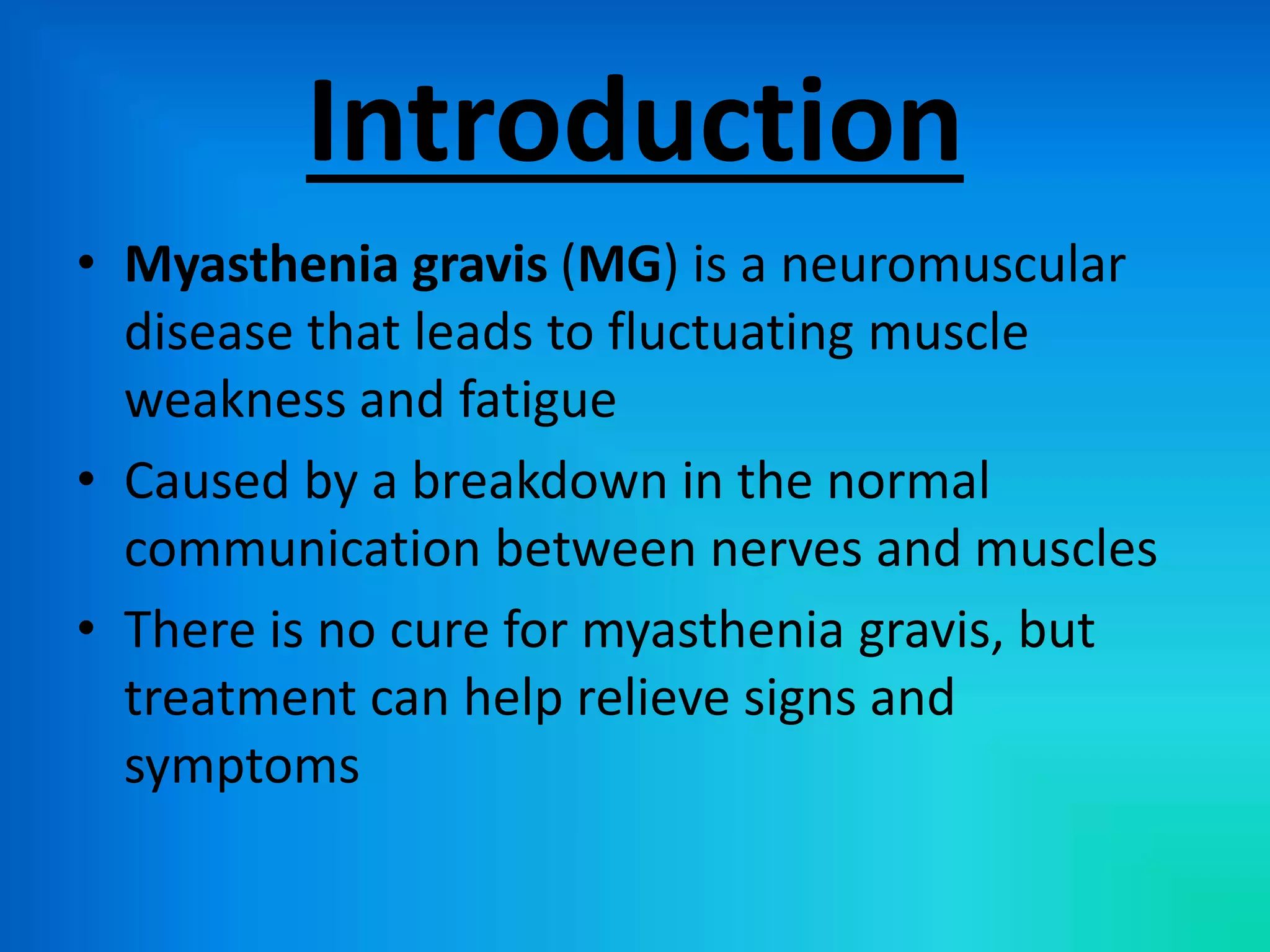 Myasthenia gravis rehabilitation | PPTX