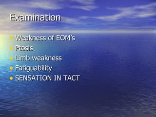 Myasthenia Gravis and Guillan Barre Syndrome (Acute Inflammatory ...