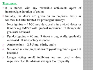 Myasthenia Gravis-1. Cology 1 anti cholinergicspptx | PPTX