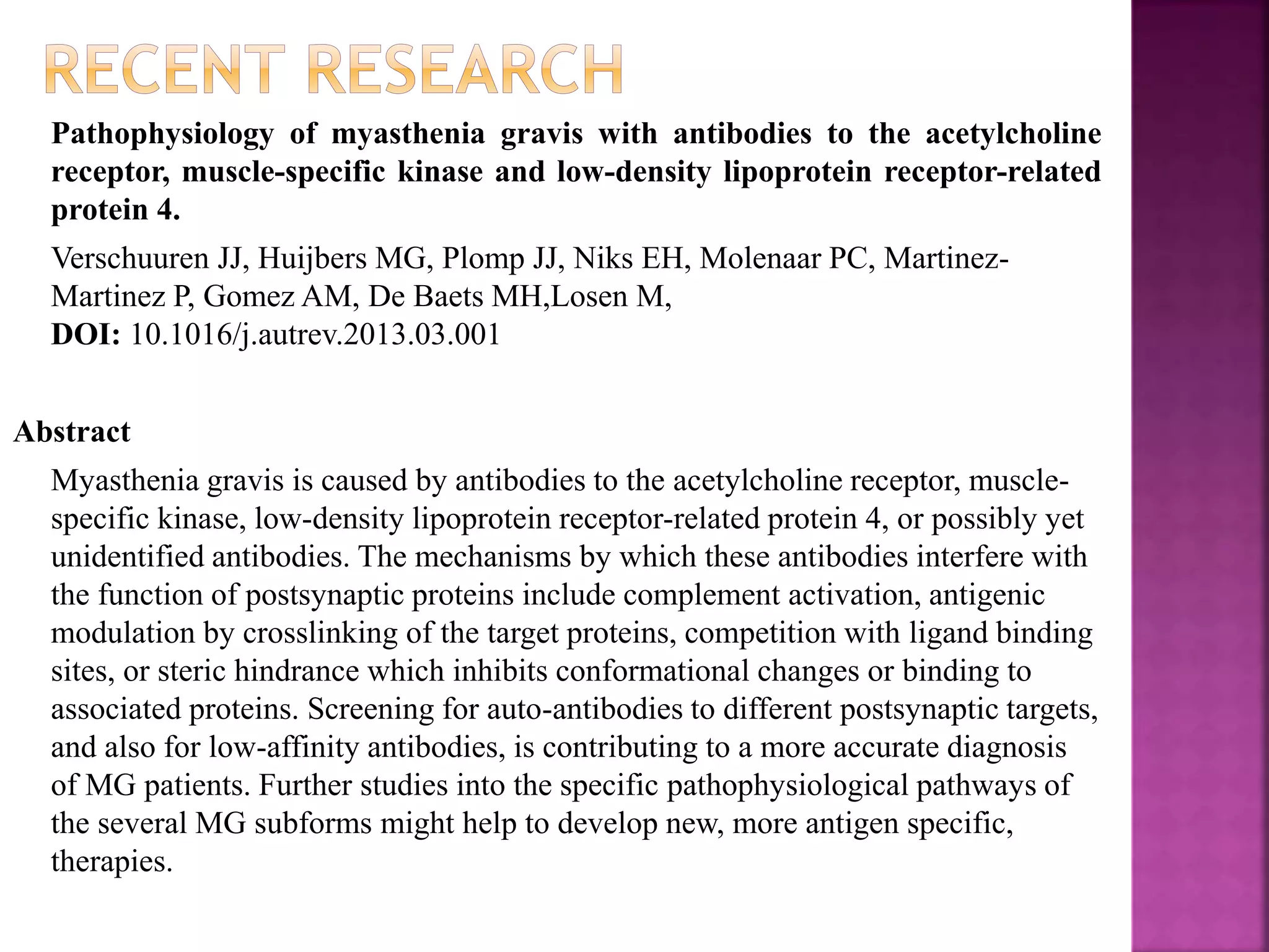 MYASTHENIA GRAVIS | PPSX