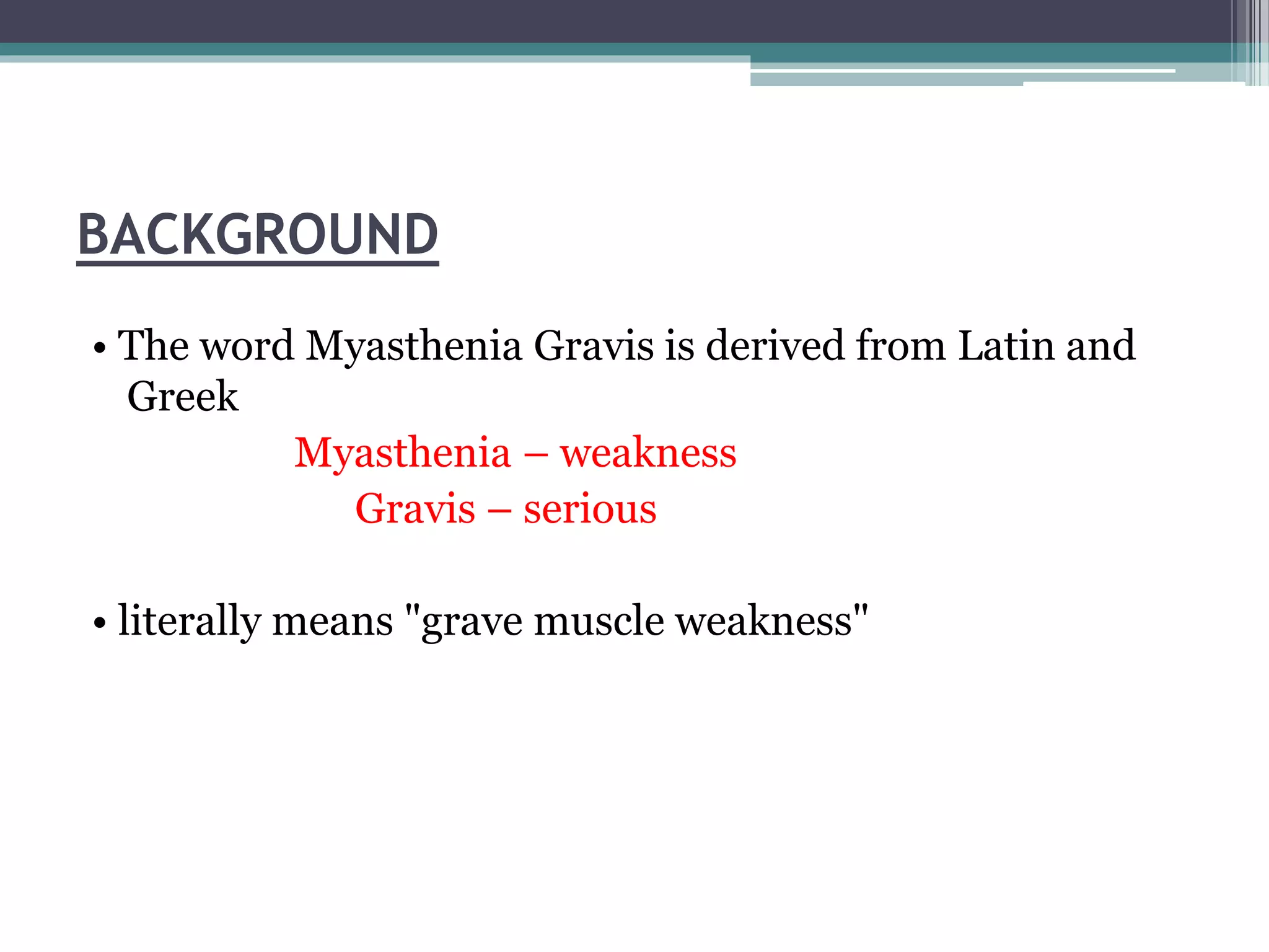 Myasthenia gravis | PPT