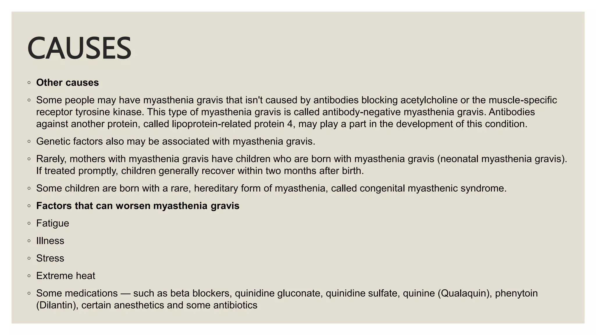 Myasthenia Gravis.pptx | Brain and Nervous System Disorders | Diseases ...