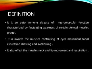 MYASTHENIA GRAVIS POWER POINT PRESENTATION | PPTX