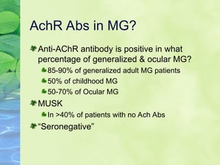 Neuro muscular disorders Myasthenia Gravis. and nppt | PPT