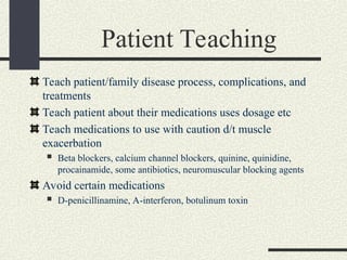 myasthenia_gravis diagnosis and management | PPT