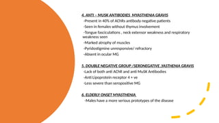MYASTHENIA GRAVIS by dr Siddhant baranwal pptx | PPTX