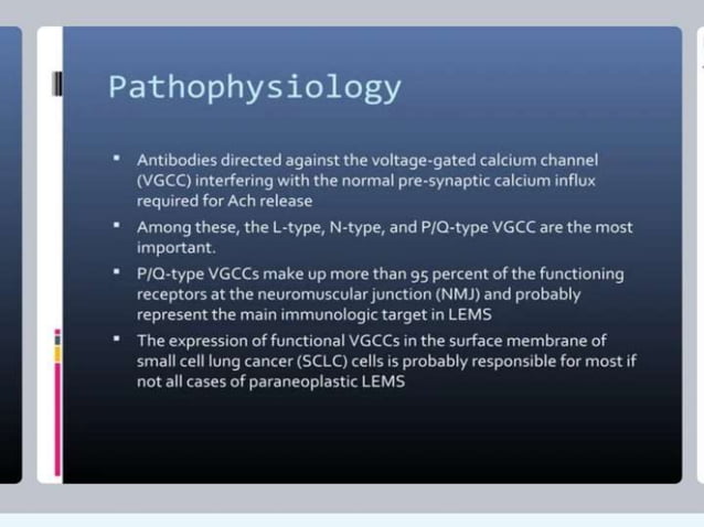 myasthenia gravis and lambert eaton syndrome.pptx | Diseases and Conditions | Medical Health