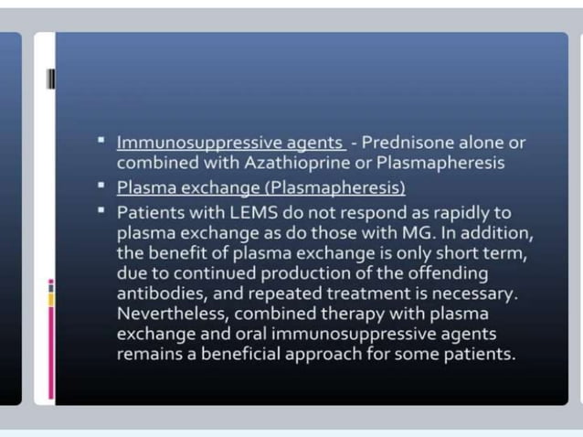 myasthenia gravis and lambert eaton syndrome.pptx | Diseases and Conditions | Medical Health