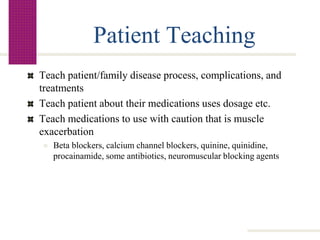Myasthenia gravis (Ascending Disease) | PPTX