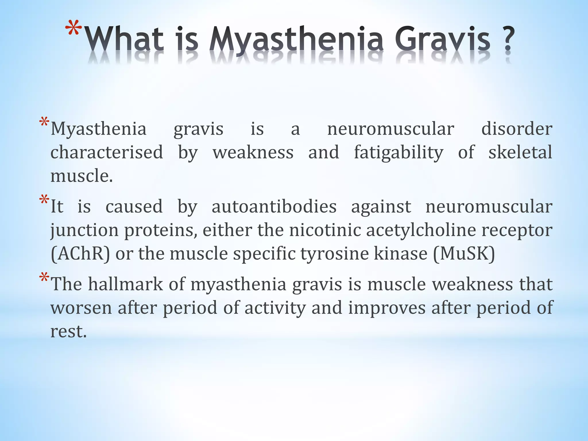 Myasthenia gravis | PPT