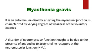 Myasthenia gravis - medical information | PPT