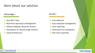 SAAS based leave attendance & payroll solution | PPT