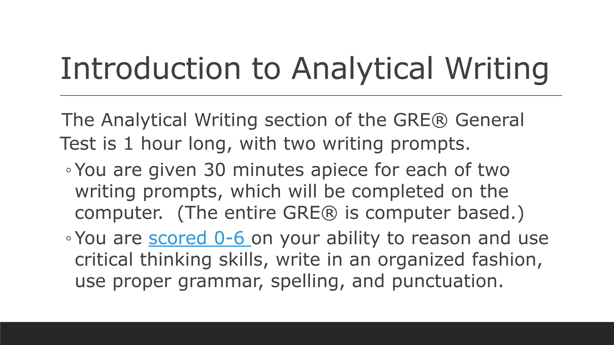 MyAUA GRE® Analytic Writing Section Prep | PPT