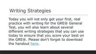 MyAUA GRE® Analytic Writing Section Prep | PPT