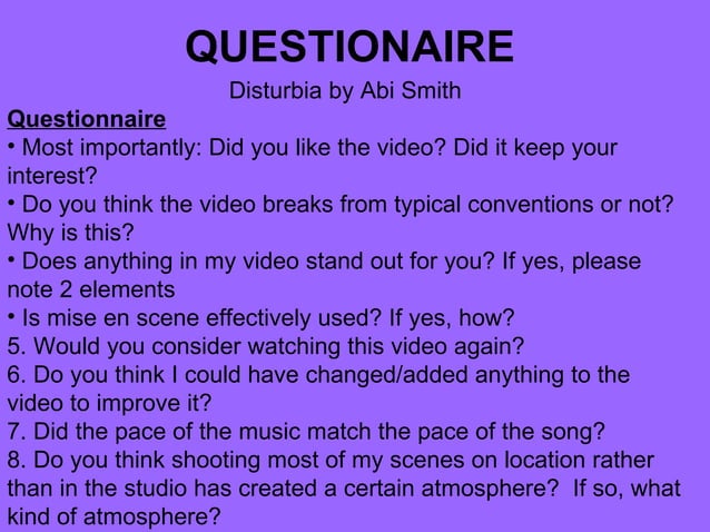 My audience feedback analysis | PPT