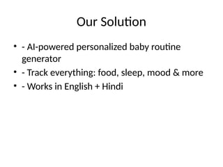 AI-Powered Baby Routine Planner – mybabyroutine.com