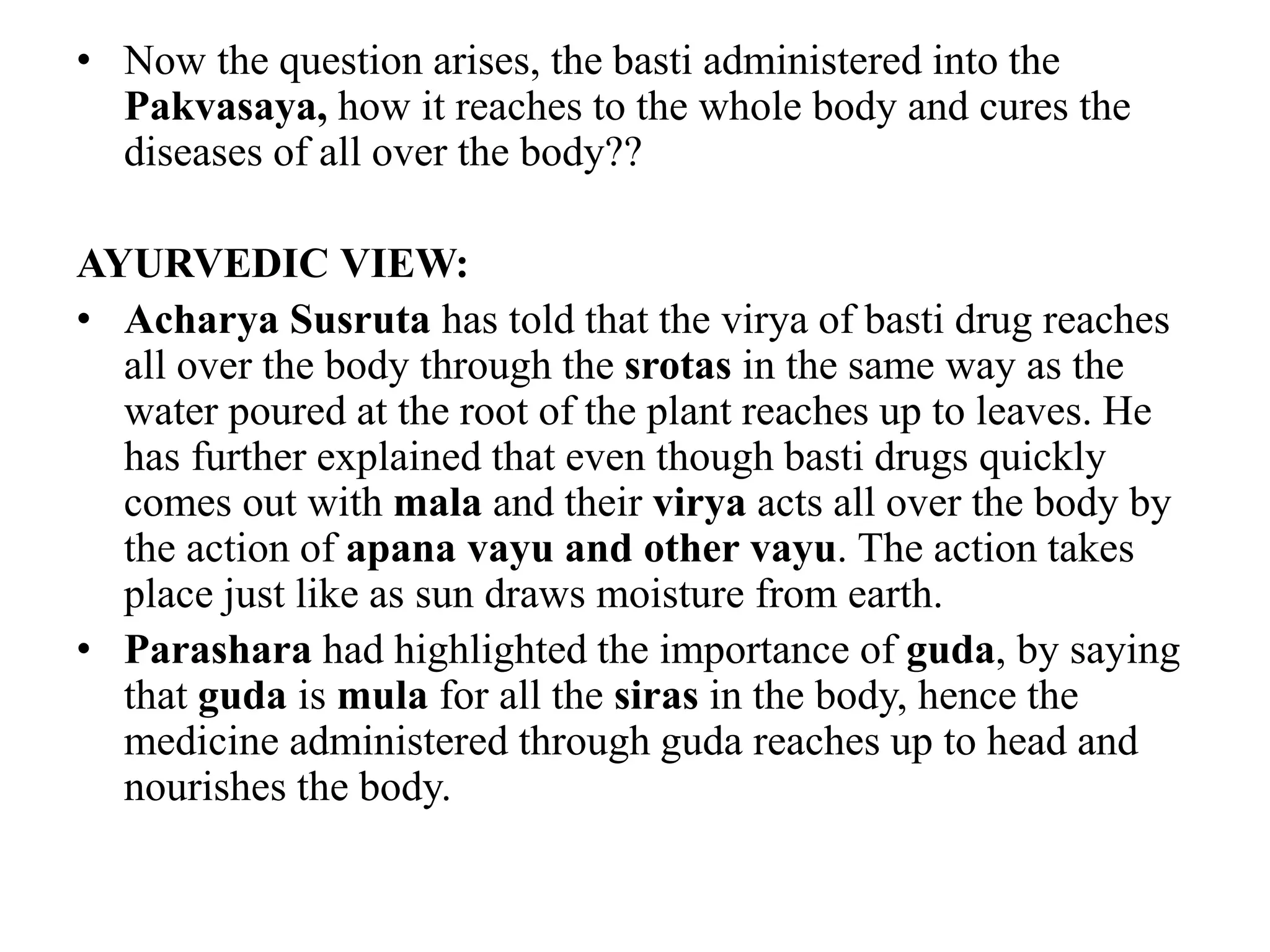 CLINICAL ASPECTS OF BASTI AND ITS MODE OF ACTION | PPTX