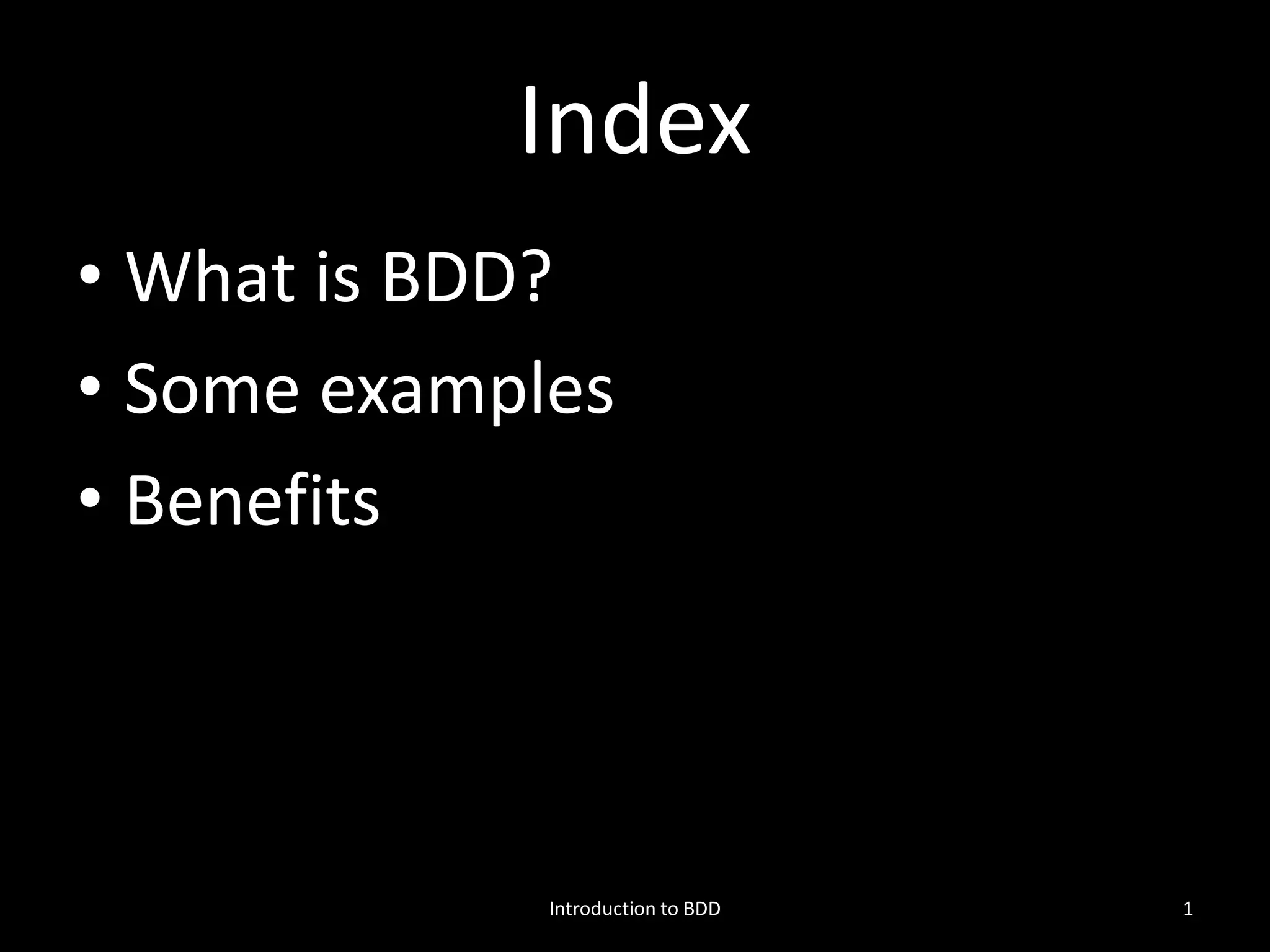 BDD introduction | PPT