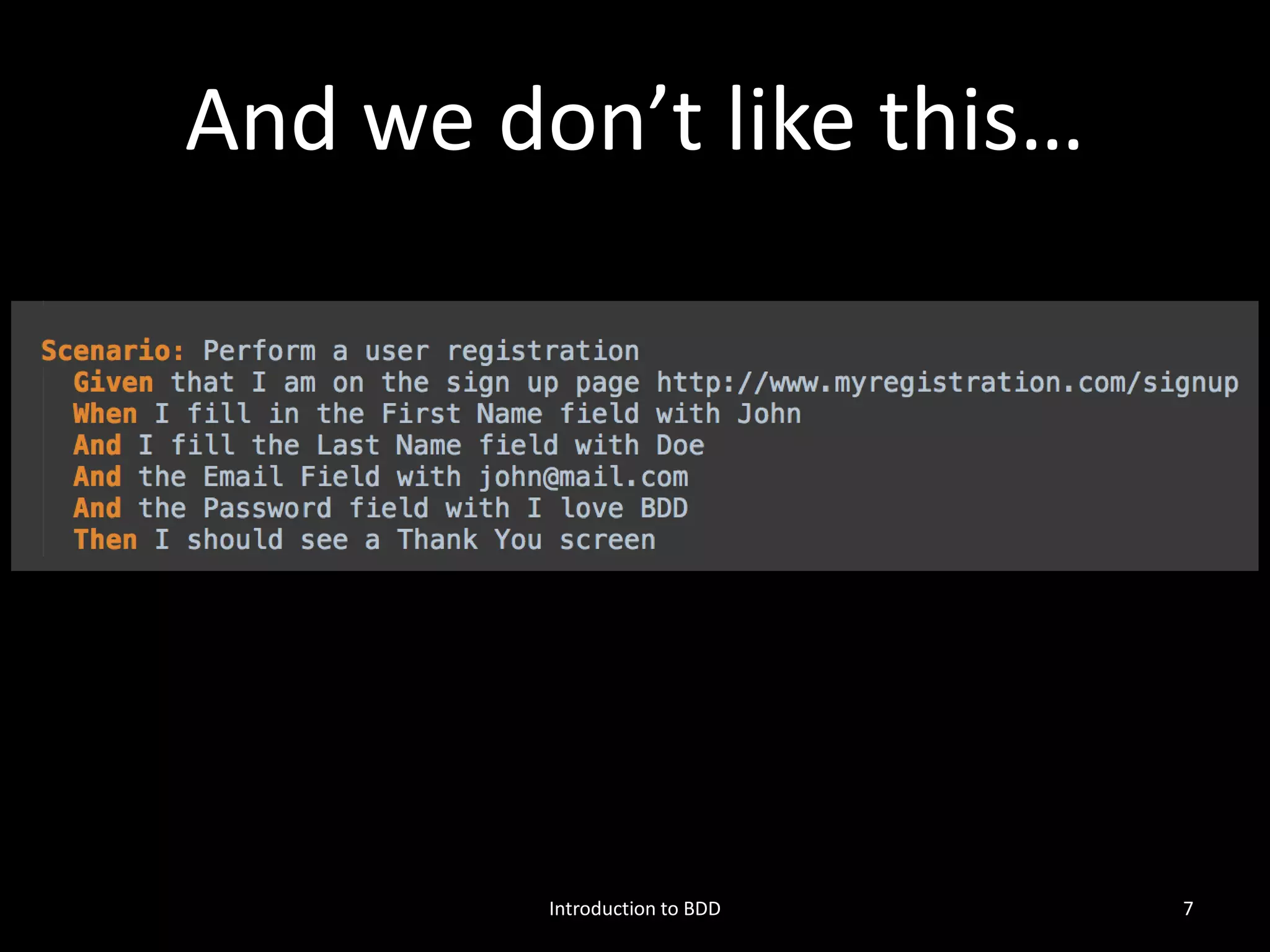 BDD introduction | PPT