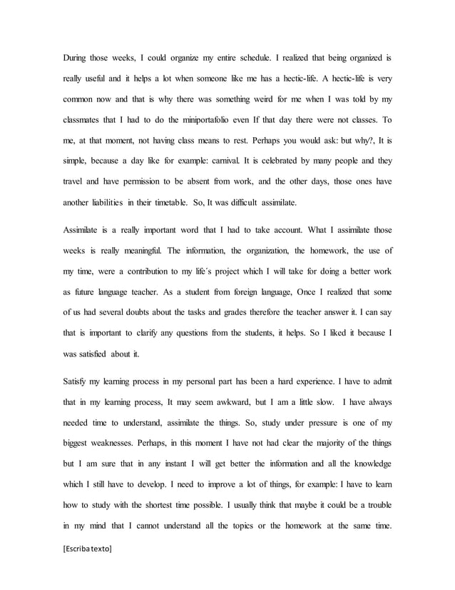 My Learning Process Pdf