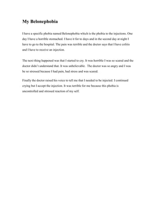 My belonephobia | DOC