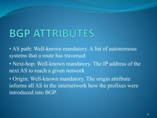 Border Gateway Protocol (BGP) | PPTX
