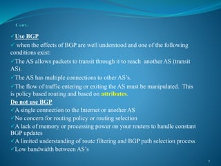 Border Gateway Protocol (BGP) | PPTX