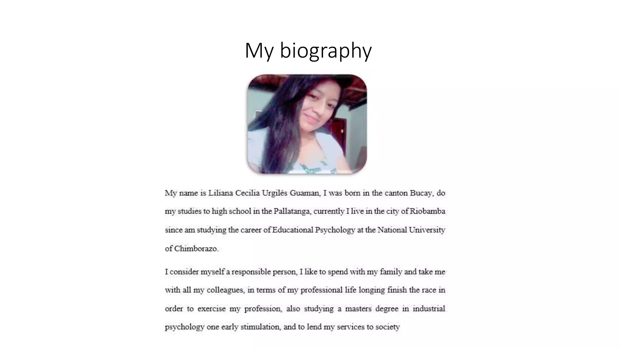 My biography | PPTX | Biographies | Genres