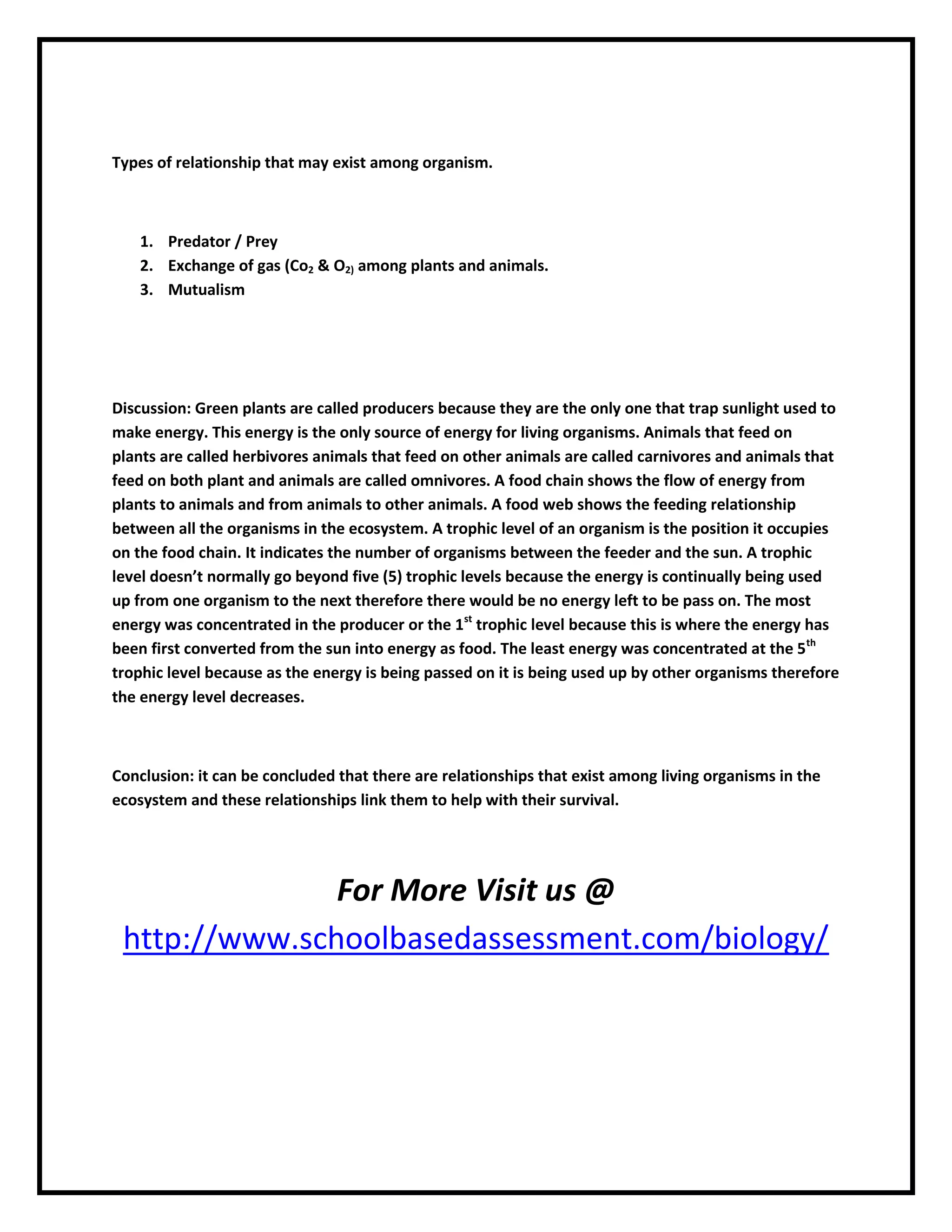 BIOLOGY SBA (LAB) | DOCX