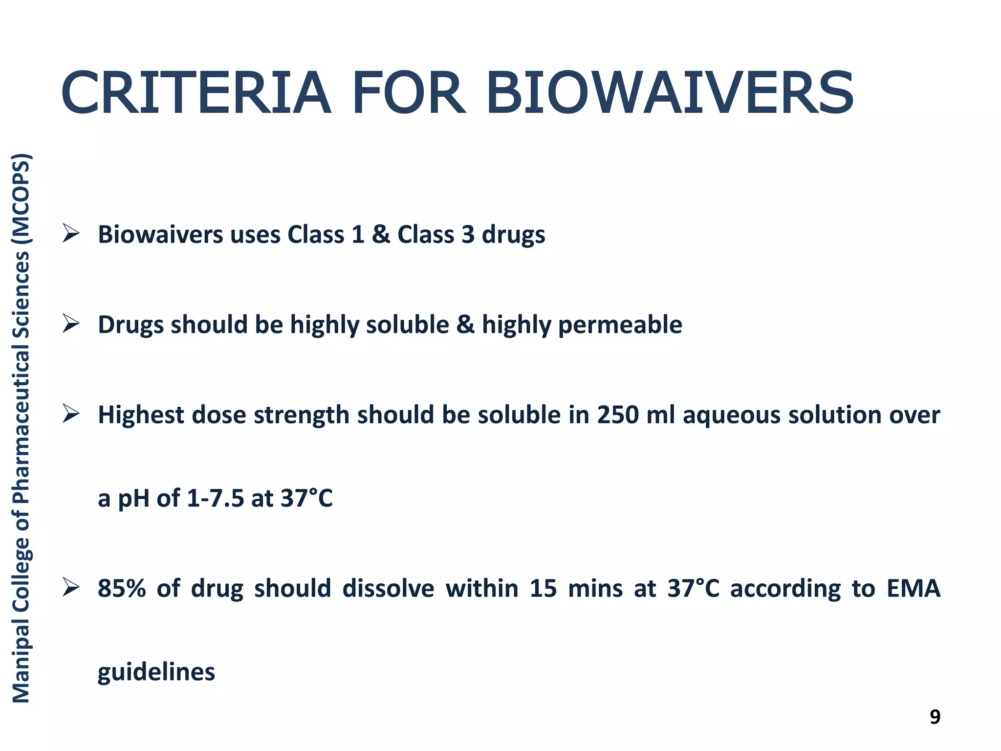 Biowaivers | PPTX